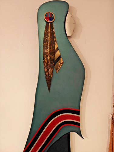 4' Metallic Profile of Indigenous American Woman - Ted Miller Wall Art ...
