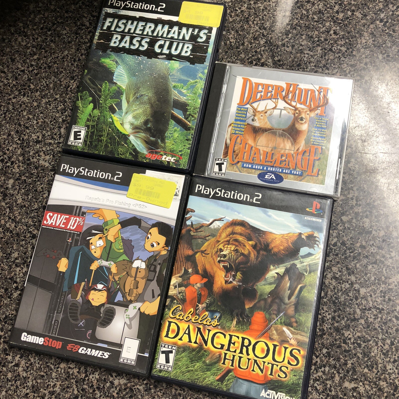 PS2 PlayStation Bundle Game Lot Rapala pro fishing cabela video game ...