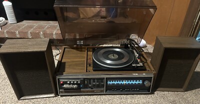 Vintage Sony Stereo Music System Turntable 8 Track HP-318 Solid State ...