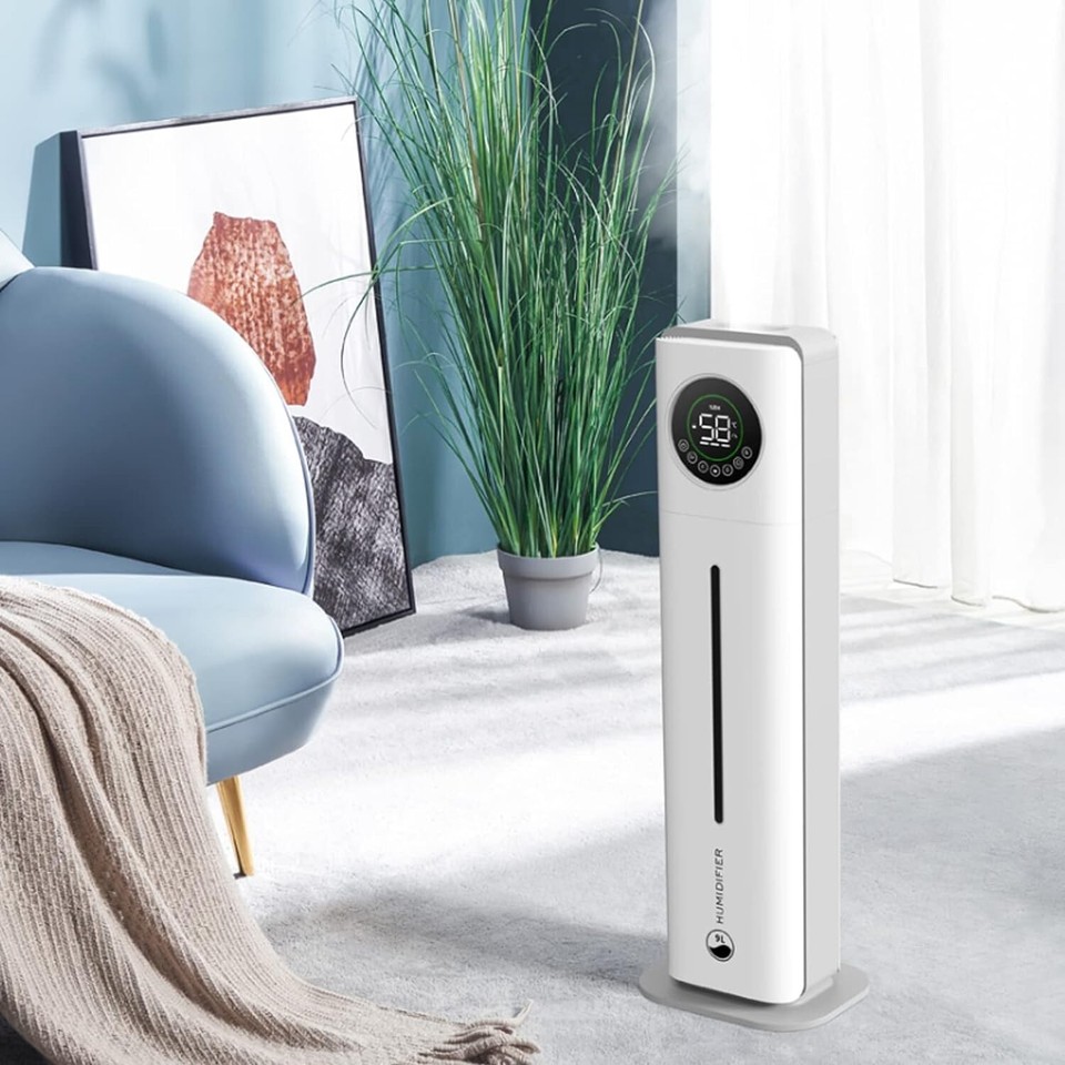 9L Floor Standing Humidifier for Large Room, Humidifier with Remote ...