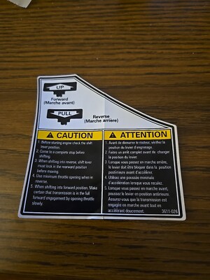 Arctic Cat Snowmobile Reverse Decal 3611-026 | eBay