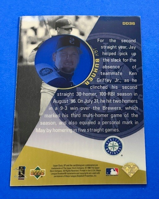 1996 Upper Deck Diamond Destiny Gold Parallel Jay Buhner #DD36 - Super ...