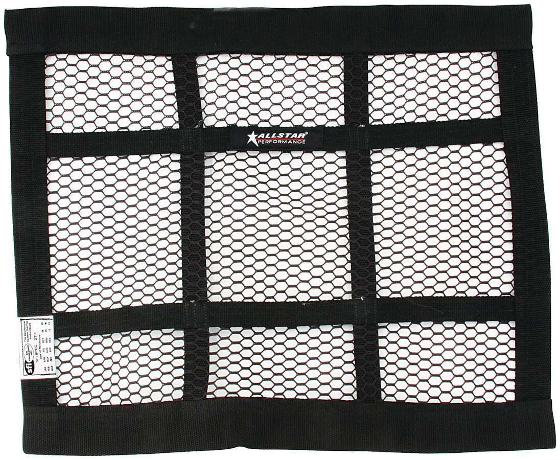 RACECAR MESH WINDOW NET 22"X18" BLACK BORDER STYLE RECTANGLE SFI 27.1 ...