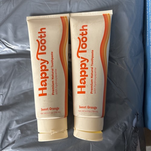 2 Pack HAPPY TOOTH Natural Hydroxyapatite Toothpaste Vanilla Frosting ...