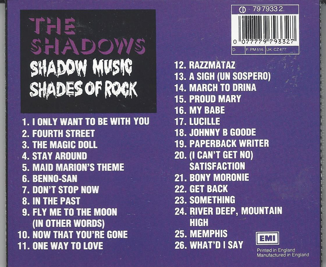 The Shadows - Shadow Music/Shades Of Rock CD 77779793327 | eBay UK