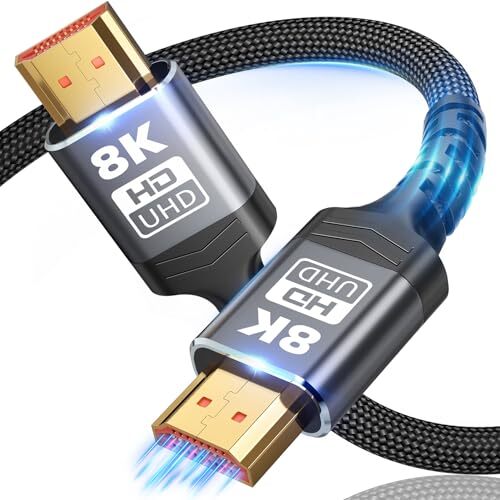 8K@60Hz, 4K@120Hz HDMI Cable 2.1 Ultra High Speed HDMI Cable Braided ...