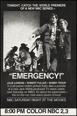 1972 Emergemcy Tv Series premiere NBC WSB-tv WRCB-tv Tv Guide ad TV14 ...