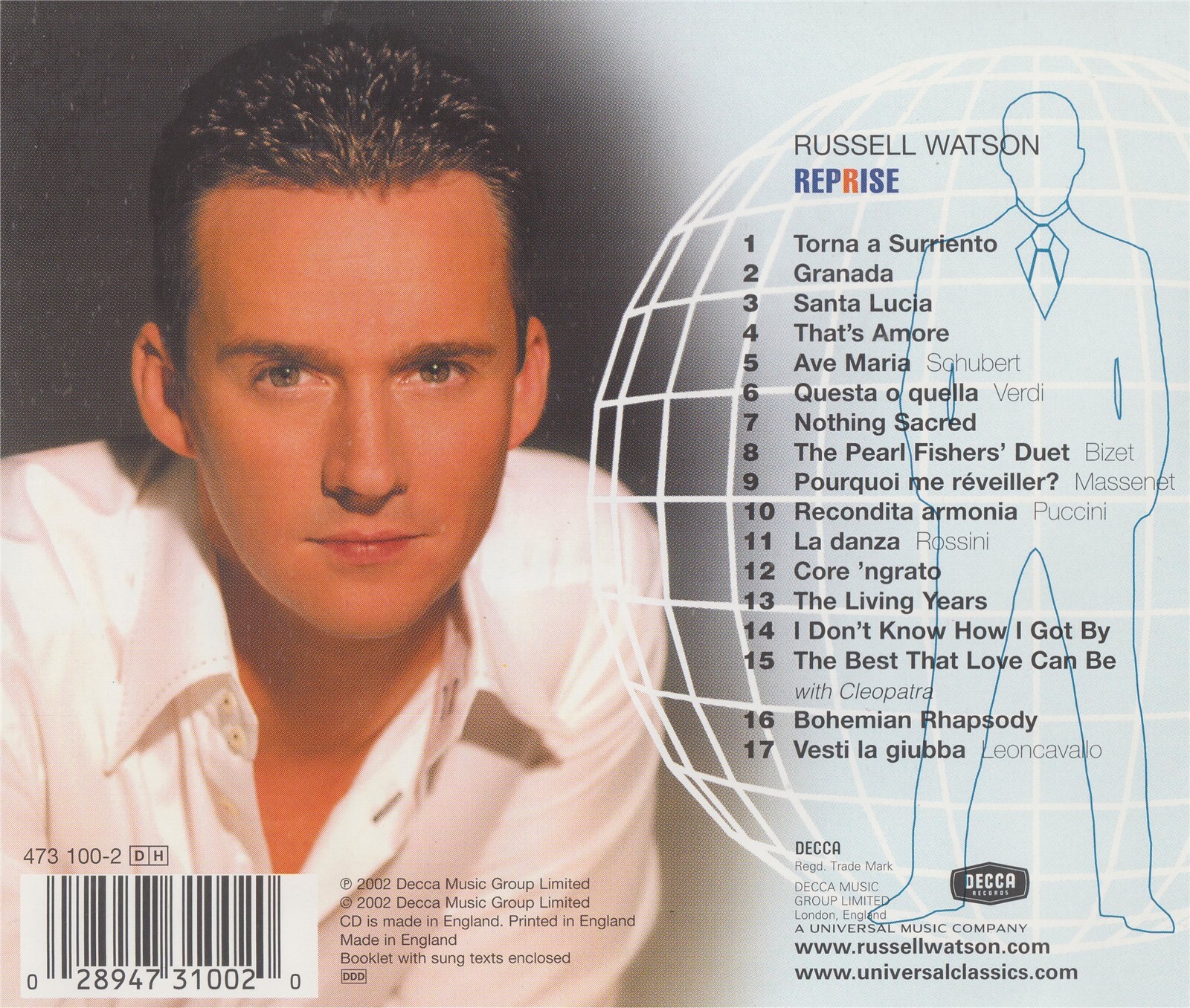 Reprise by Russell Watson (CD, 2002) for sale online | eBay