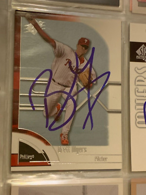 BRETT MYERS AUTOGRAPHED SIGNED 2002 SPX CARD PHILLIES COA | eBay