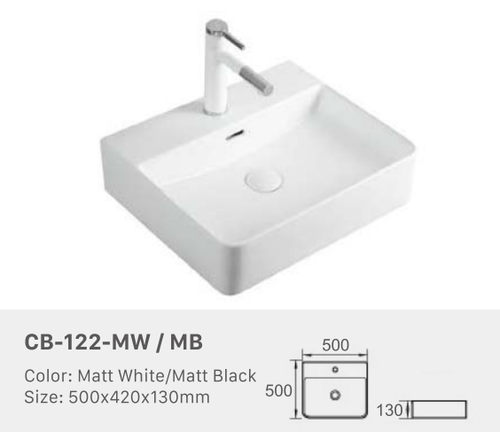 Designer Matt Black/White Above Counter / Bench Top Bathroom Basin ...