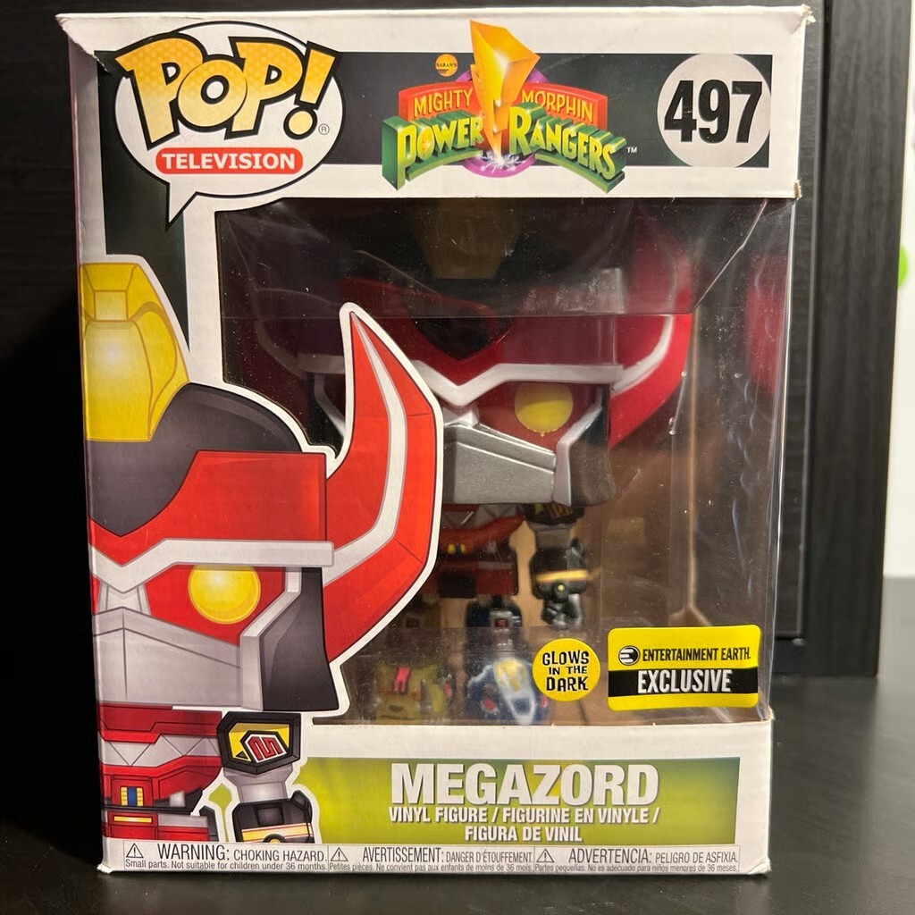 Funko Pop Megazord 497 Power Rangers Entertainment Earth Exclusive Glow ...
