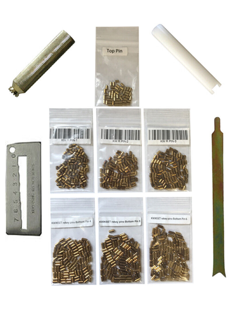Kwikset Rekey Kit Rekeying Pin Kits 100 PC Bottom Pins 50 Top 4 Tools ...