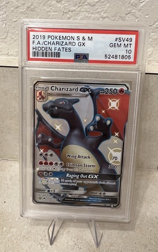 PSA 10 Shiny Vault Charizard GX SV49/SV94 | 2019 Pokemon Hidden Fates ...