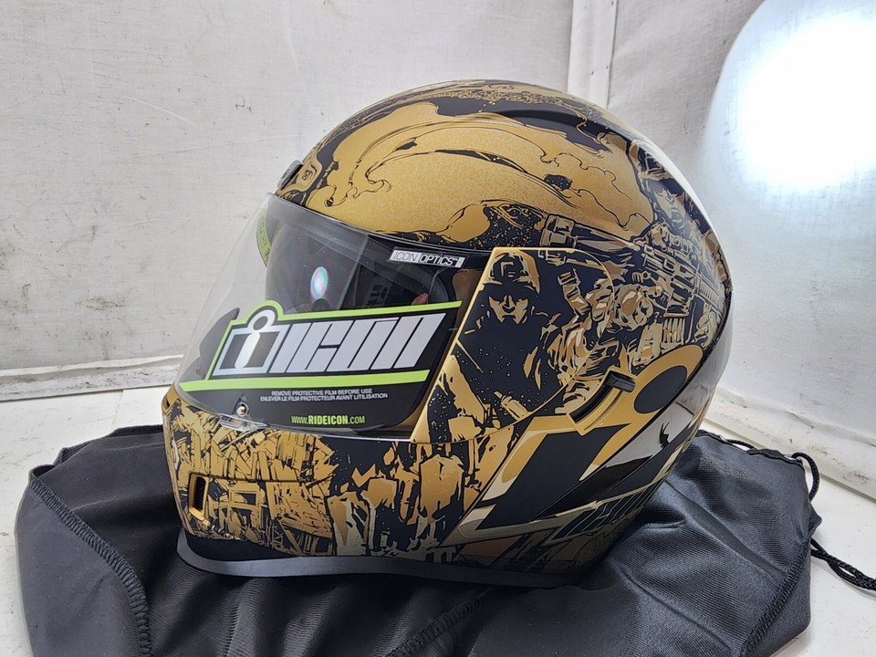 NEW Icon Airform Guardian Full Face Helmet Gold - Size XXL 2XL - *READ ...