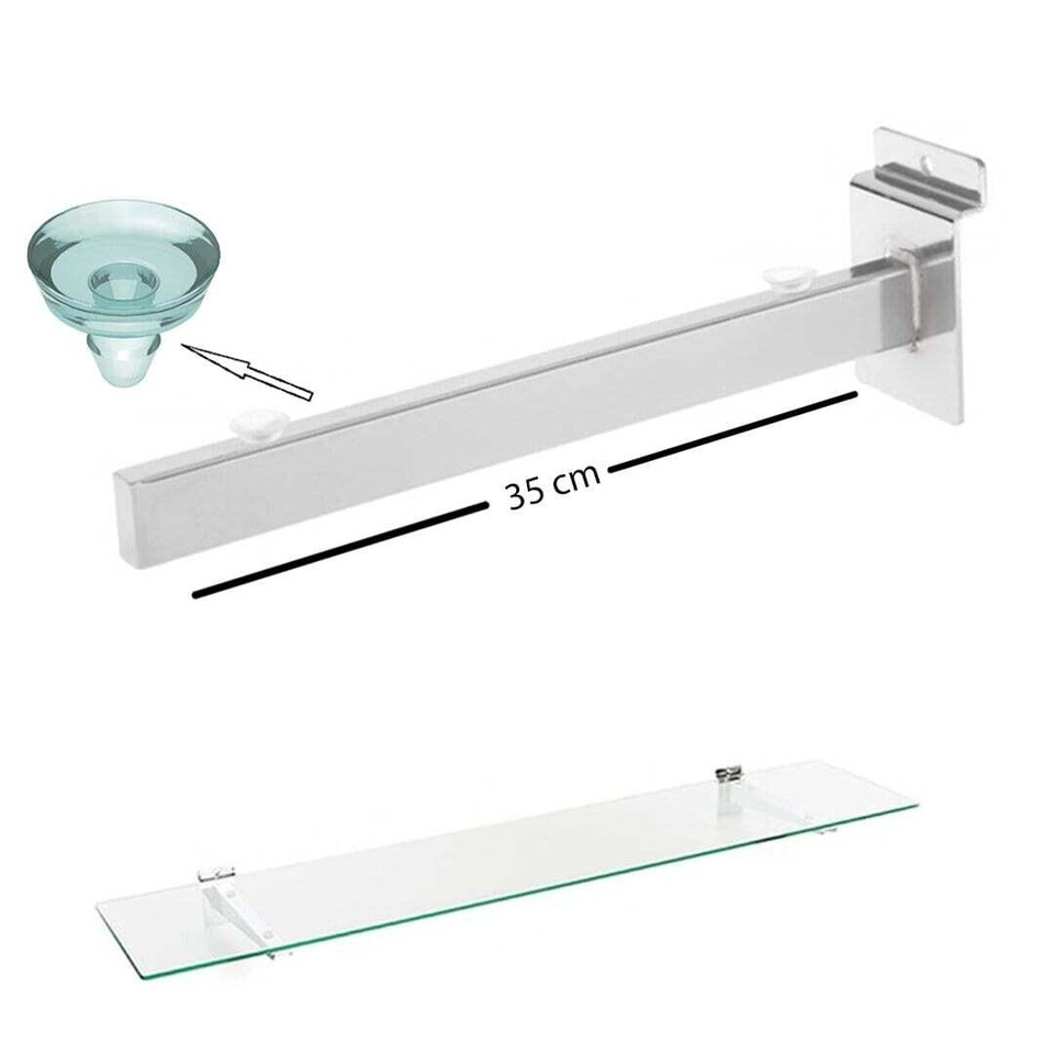 Clear Tempered Glass Shelf Panel Storage Sheet Shelving Display ...