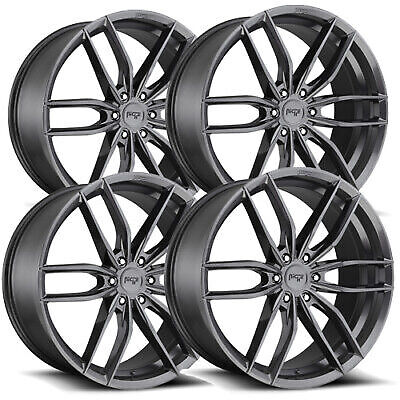(Set of 4) Niche M204 Vosso 18x8 5x112 +42mm Gunmetal Wheels Rims 18 ...