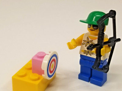 LEGO Minifigure Girl Archer Olympic Hunting Archery with Compound Bow ...