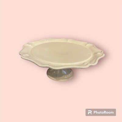 Juliska Cake Plate Serving Yellow Berry And Thread Scallop | eBay