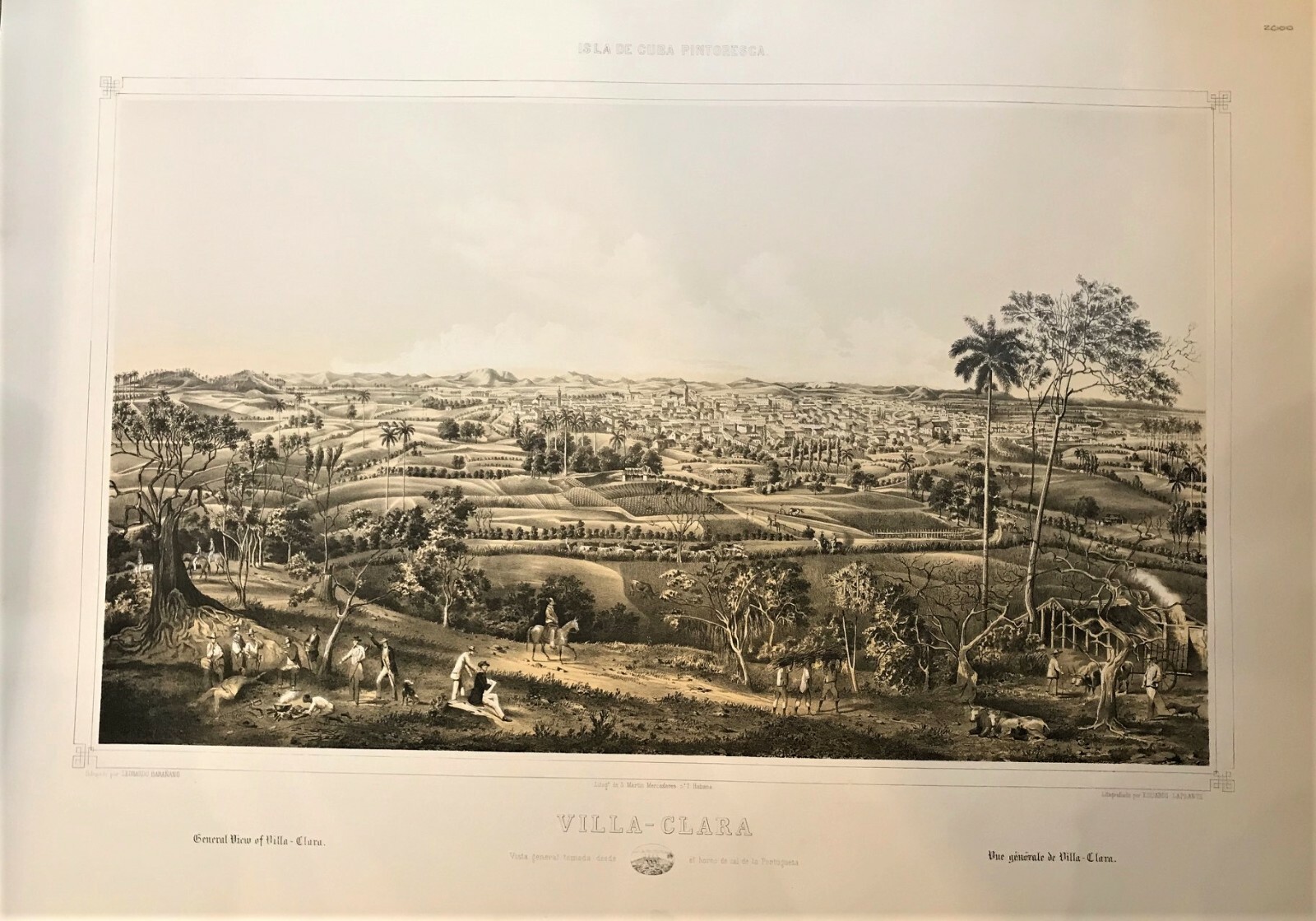 Cuba. Villa Clara. Laplante Eduardo. Original Lithography. Havana 1850 ...