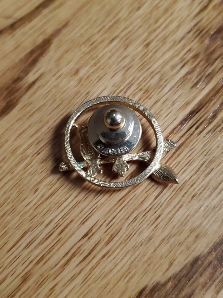 Avon Owls on a Branch Tie Tack Lapel Hat Jacket Pin Gold Colored ...