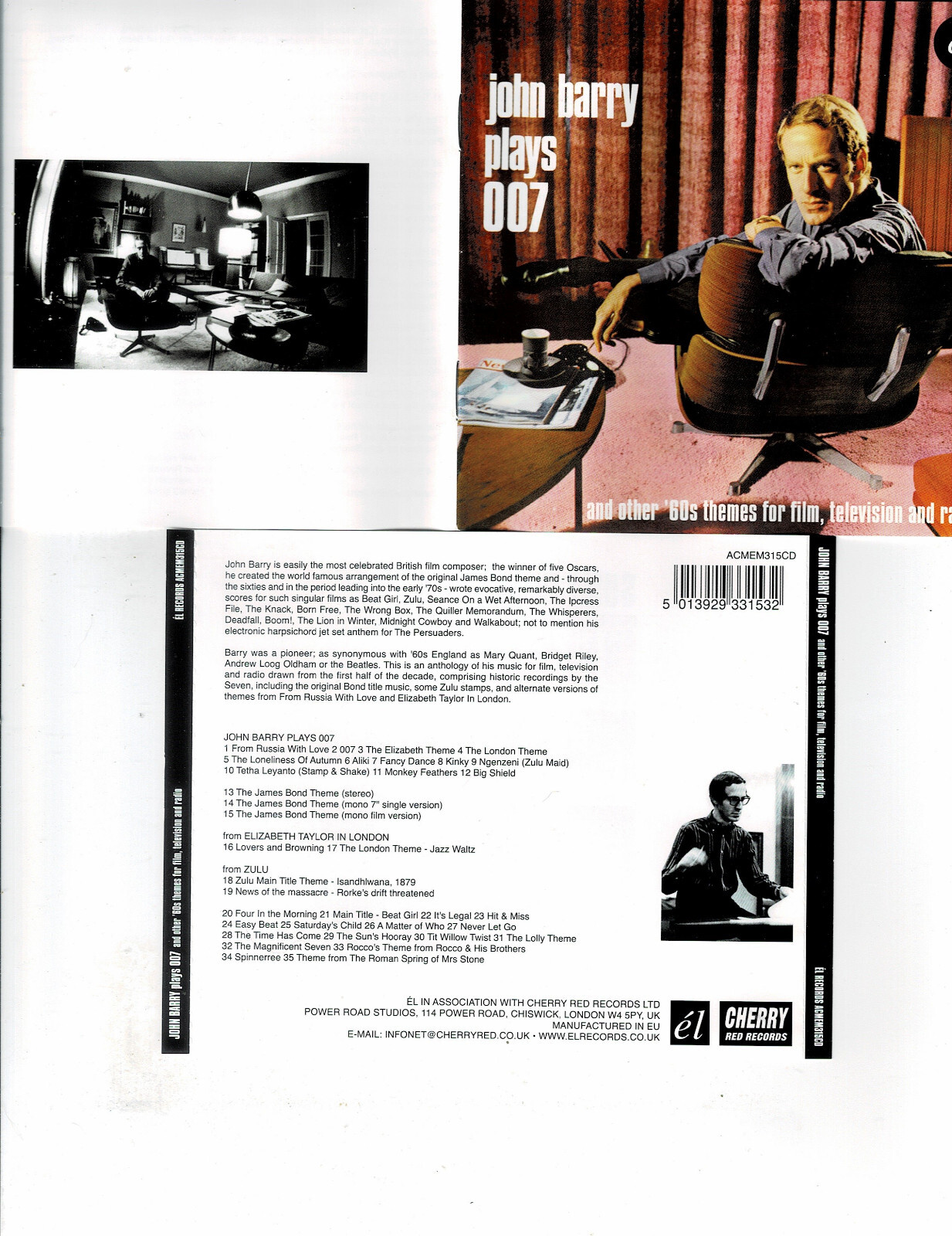 JOHN BARRY - JOHN BARRY PLAYS 007 (CD 2016) **35 TRACKS** 5013929331532 ...