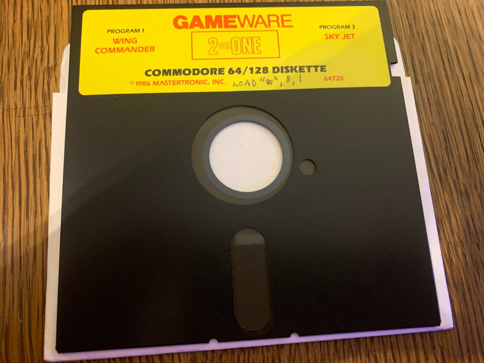 WING COMMANDER SKY JET GAME COMMODORE 64 C64 5.25" INCH FLOPPY TESTED ...