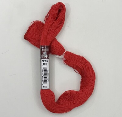 DMC classic Red #666 Floche fine cotton thread smocking embroidery ...