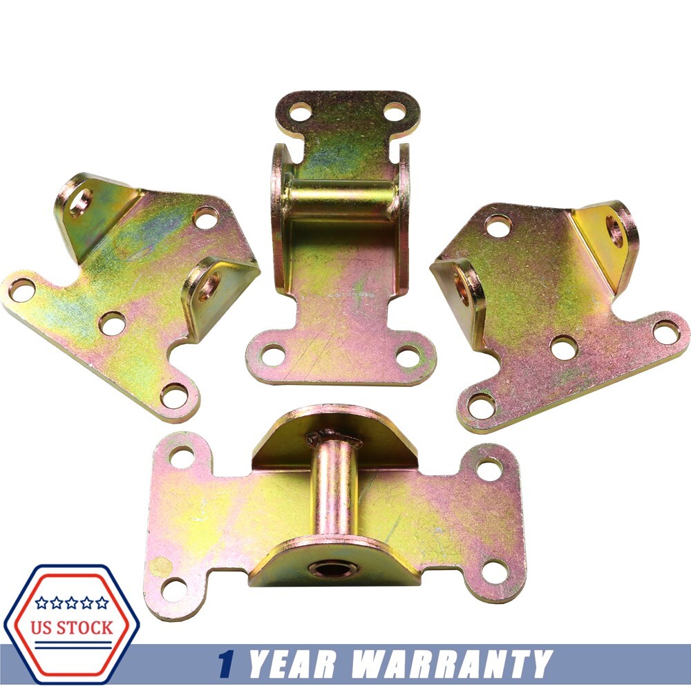 SBC Frame Mount Solid Motor Engine Mount Combo Rat Rod Hot Street Stock ...