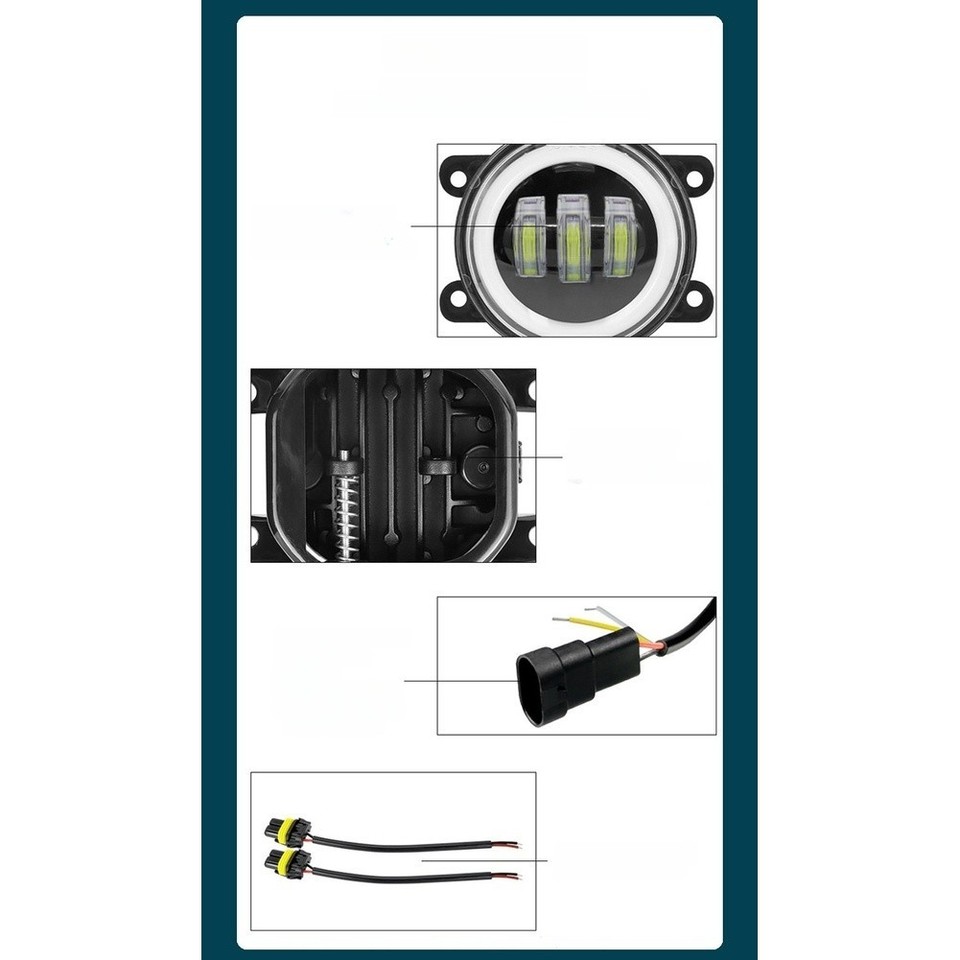 Offroad Lighting LED Fog Lights Off-road Driving Cast Aluminum Shell PU ...