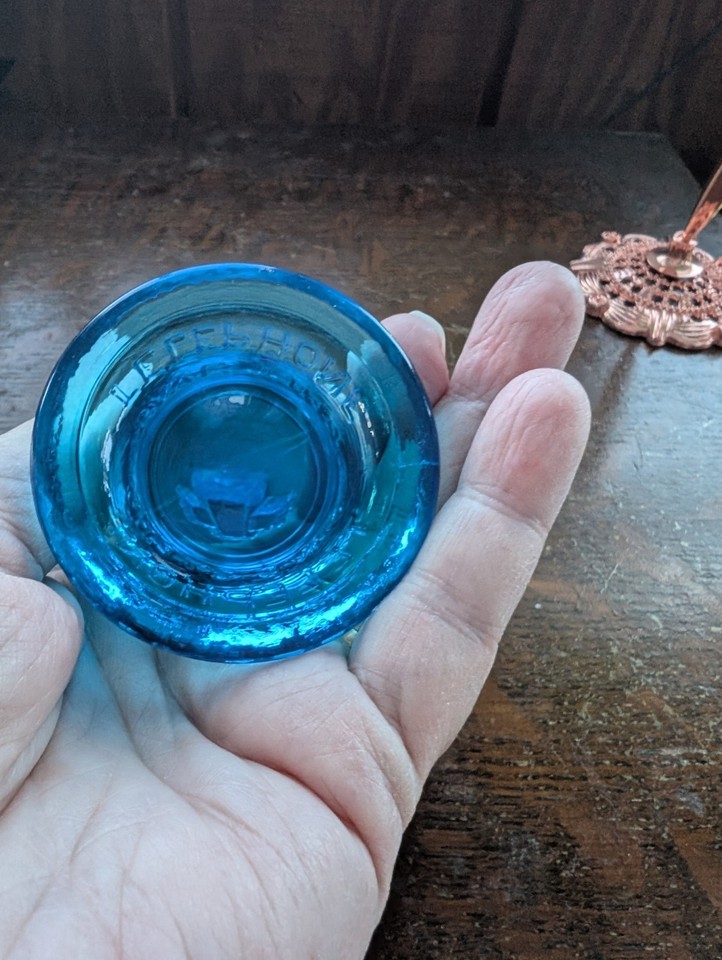 Vintage Blue Glass Bell Paperweight Dave Steps Telephone Bell System | eBay