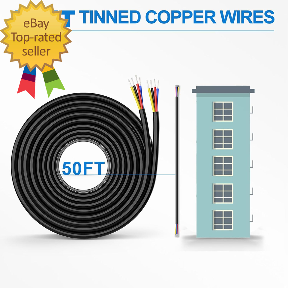 18 Gauge Wire 4 Conductor Wire Tinned Copper Low Voltage 12V Flexible ...
