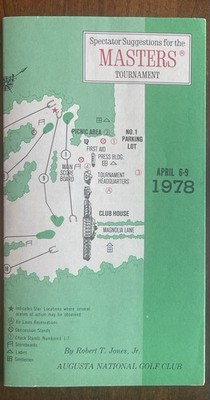 **1978-MASTERS SPECTATOR GUIDE** Gary Player Wins* Augusta National ...