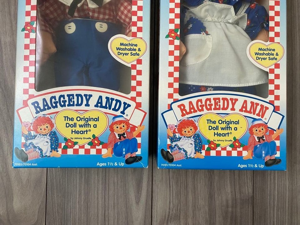 Raggedy Ann & Andy Doll Set 10in Retro Vintage Collectible | eBay
