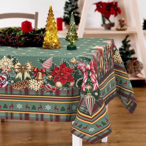 Christmas Tablecloth Rectangle Table Cloth 60 x 120 Oblong 60 x 120 IN ...