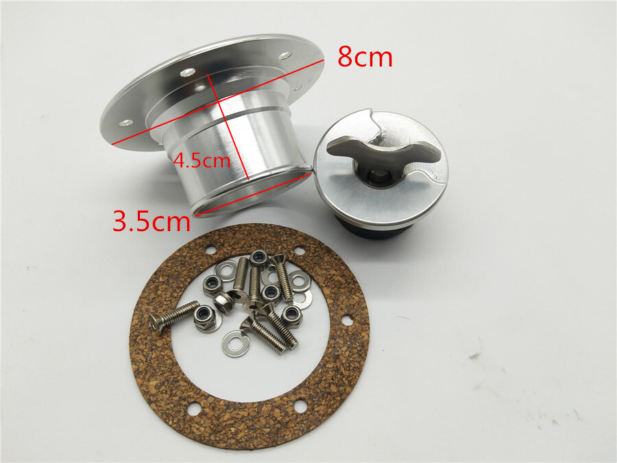 Universal Billet Aircraft Style Fuel Cell Gas Cap With 6 Hole Anodized ...