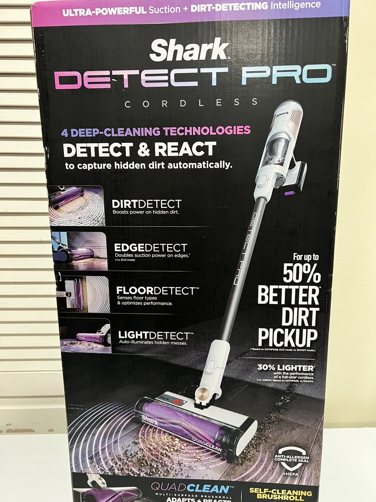 Shark IW1111 Detect Pro Dark Gray Stick Vacuum Cleaner for sale online ...