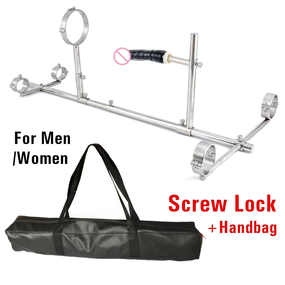 Stainless Steel Leg Spreader Bar Bondage Torture Rack Handcuffs Ankle ...