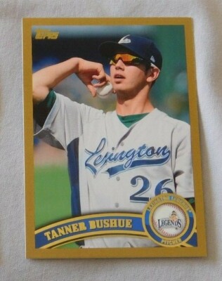 2011 Topps Gold /50 Tanner Bushue Lexington Legends #135 Baseball Card ...