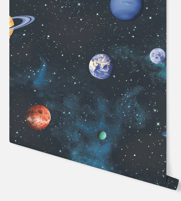 KIDS COSMOS SPACE PLANETS MOON NIGHT SKY QUALITY ARTHOUSE WALLPAPER ...