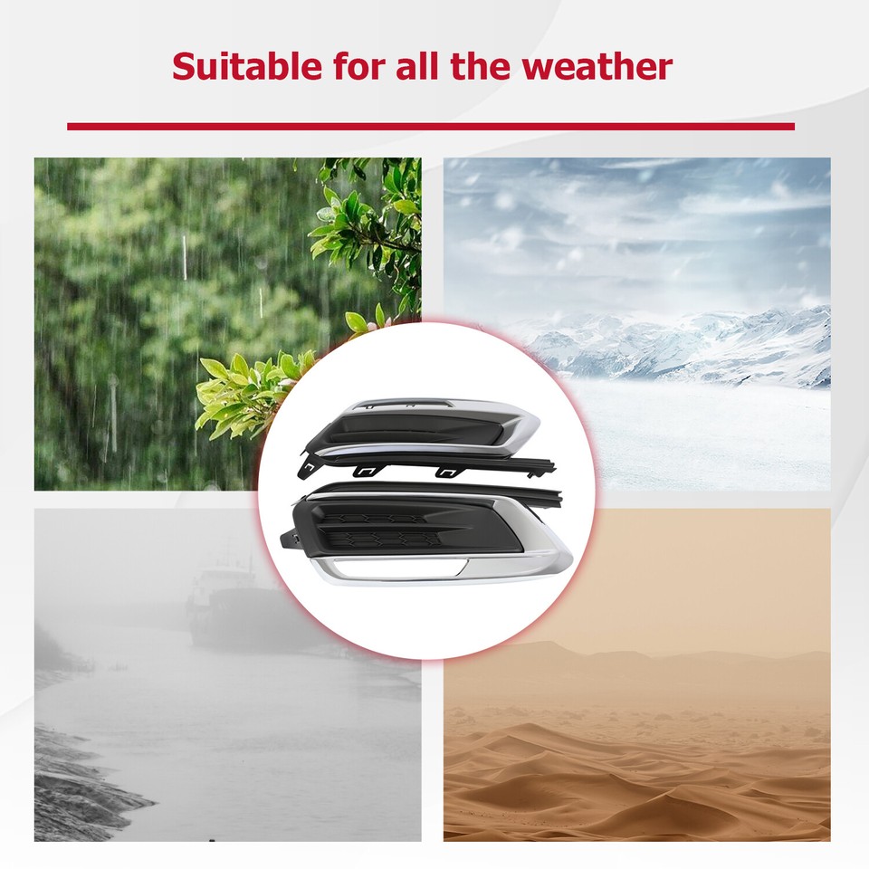 HECASA For Chevrolet Chevy Cruze 2015 2016 Fog Light Cover/Bezel Pair ...