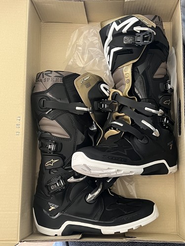 Alpinestars Tech 7 Enduro Drystar Mens Motocross Boots Size 7 | Black ...