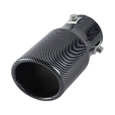Car Exhaust Muffler Tip Straight Pipe 63mm 2.5‘’ Inlet Round Shape ...