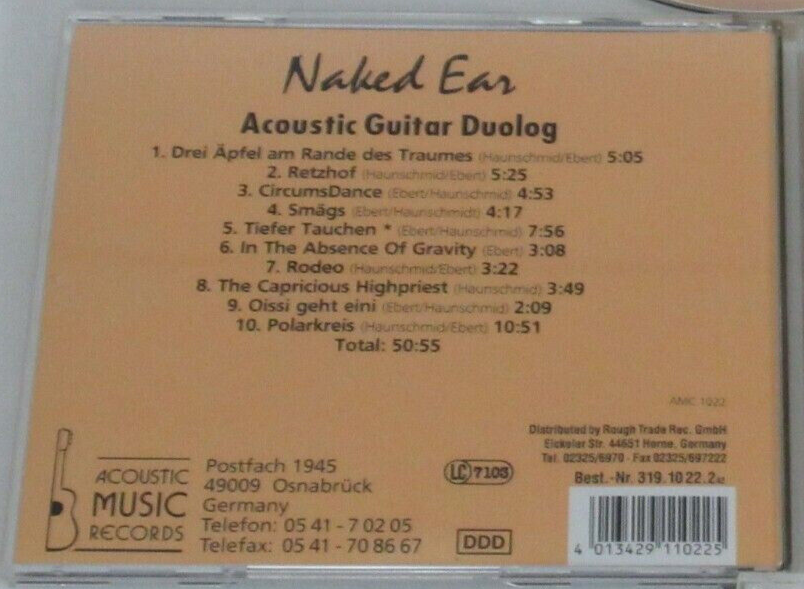 Naked Ear / Acoustic Guitar Duolog (Music 319.1022.2 42) CD Album RARE ...
