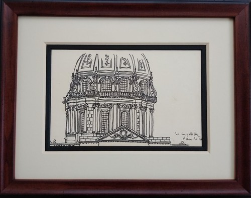 Pierre Le-Tan Original Hand-signed Ink Drawing Les Invalides Paris ...