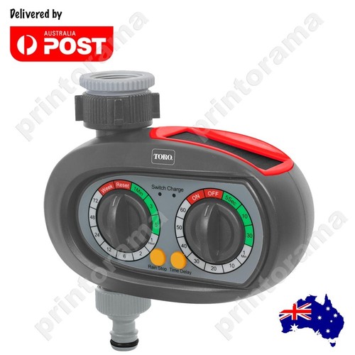 Toro Solar Tap Timer - 2 Dial Efficient Garden Watering Controller ...