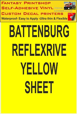 RC Reflective YELLOW BATTENBURG VINYL STICKER DECAL A4 YELLOW ...