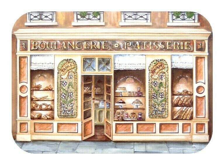 TORCHONS & BOUCHONS, SET OF 6, PARIS PERFUMERY FACADES, PLASTIC COATED ...