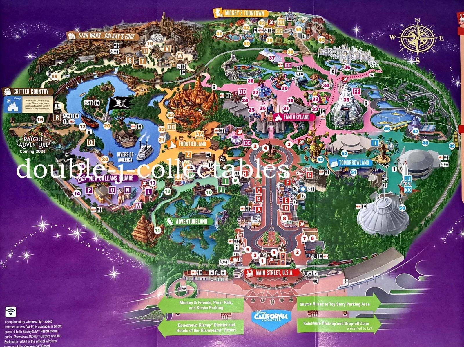 Купить Ибей | Disneyland & DCA Park Guide Maps Pixar Fest 2024 April ...