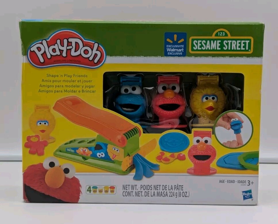 Sesame Street Play-Doh Shape ‘n Play Friends Elmo Cookie Monster ...