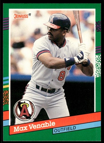 1991 Donruss Baseball Card Max Venable California Angels #510 | eBay